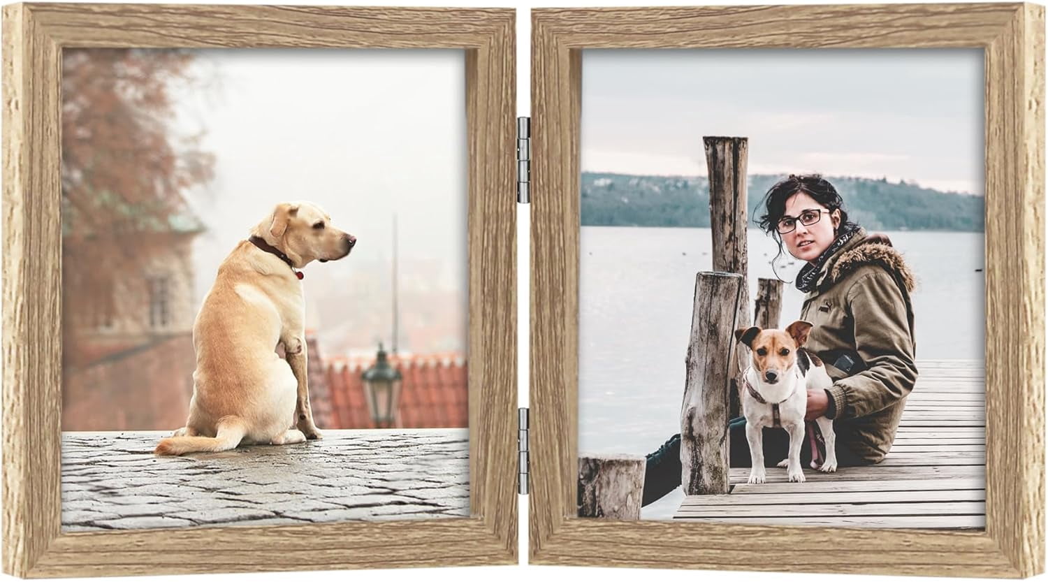 CERPXFF-5x5 Double Picture Frame Wooden Hinged Photo Frame Definition ...