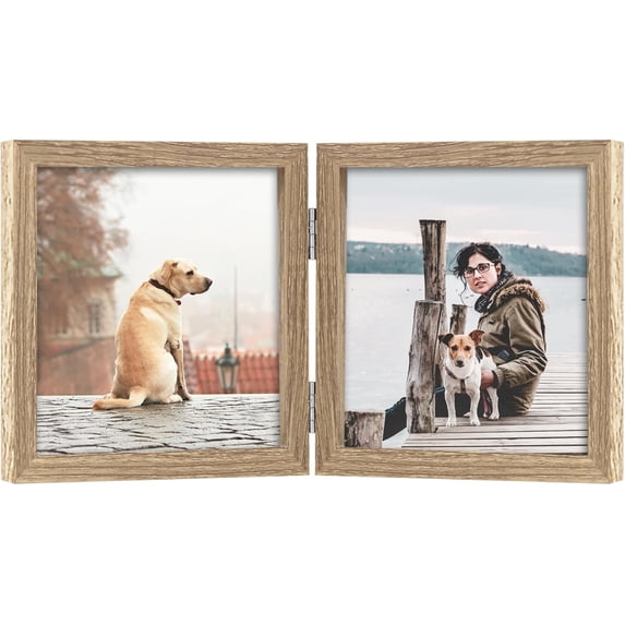 CERPXFF-5x5 Double Picture Frame Wooden Hinged Photo Frame Definition ...