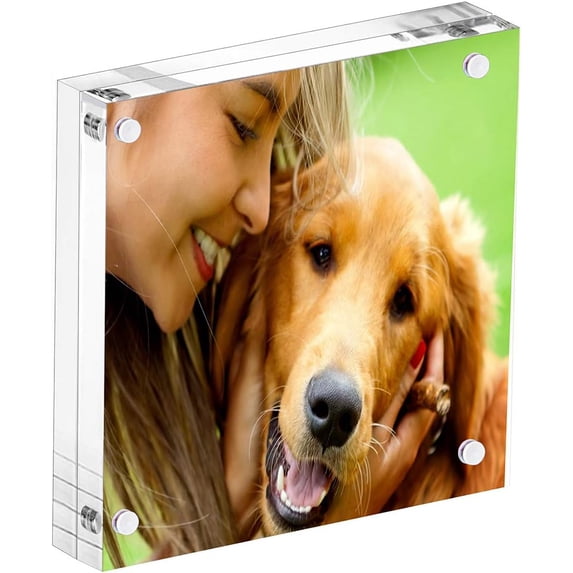CERPXFF-5x5 Picture Frame,Clear Acrylic Photo Frames, Magnetic Picture ...