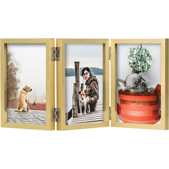 CERPXFF-5x7 3 Picture Frame Triple Wooden Hinged Photo Frame Definition ...