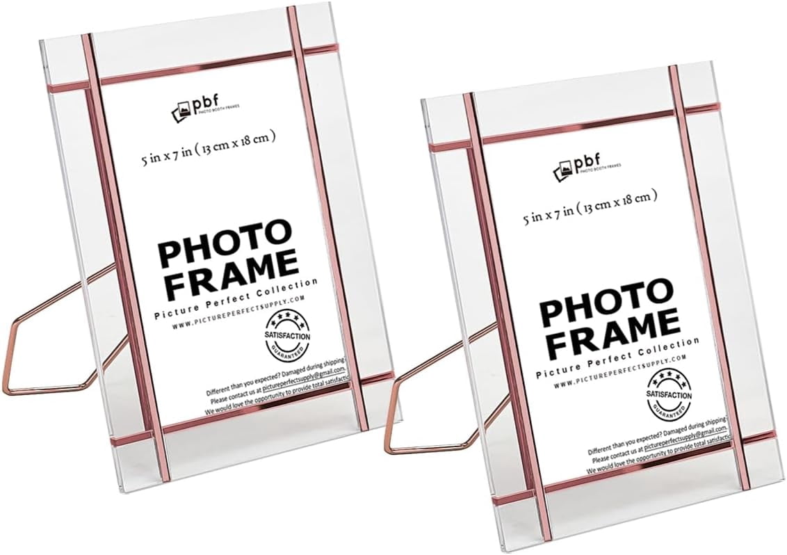 CERPXFF-5x7 Acrylic Picture Frame, Clear Acrylic Display Stand, Modern ...