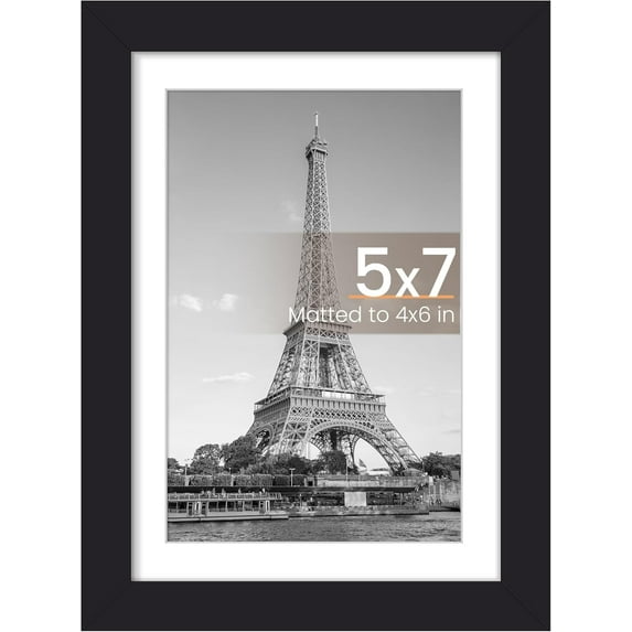 CERPXFF-5x7 Picture Frame, Display Pictures 4x6 with Mat or 5 x 7 ...