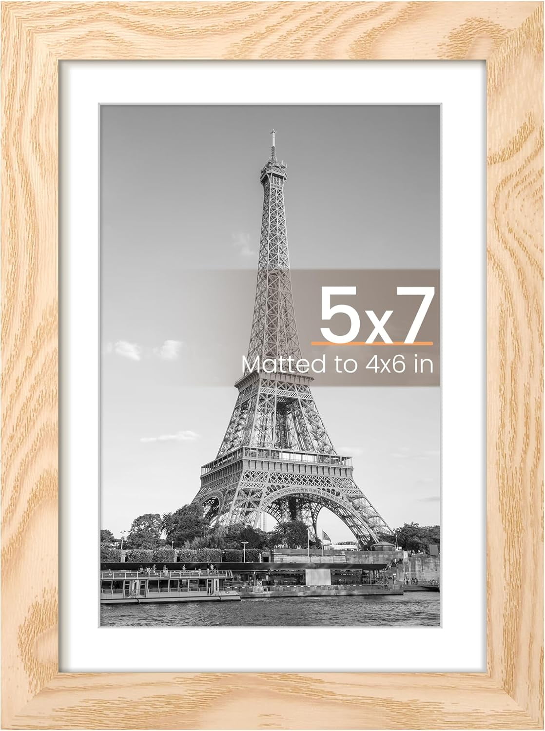 CERPXFF-5x7 Picture Frame, Display Pictures 4x6 with Mat or 5 x 7 ...