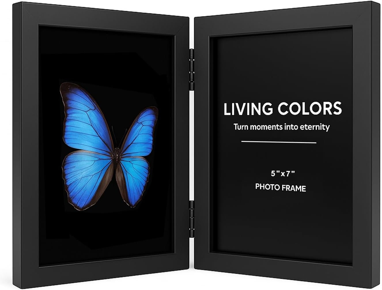 CERPXFF-5x7 Picture Frame Hinged, Double Picture Frames Fold, Wood ...