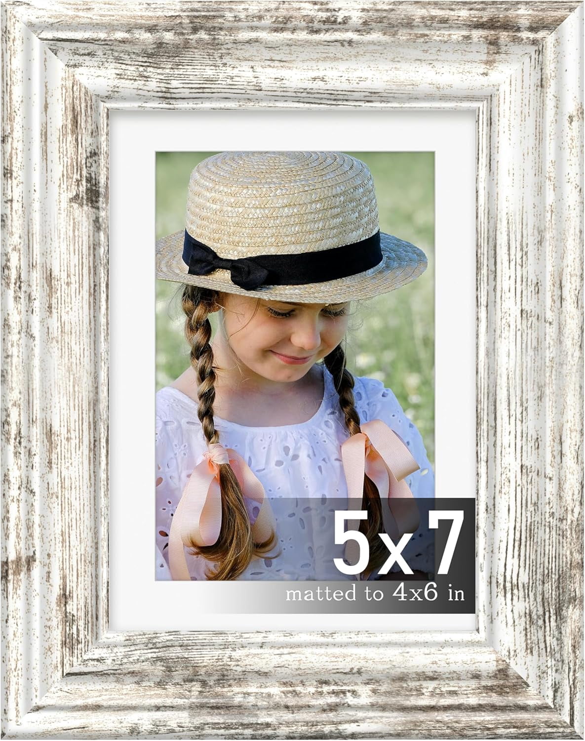 CERPXFF-5x7 Picture Frame, Retro Wood Texture Frame with PS Panel for ...