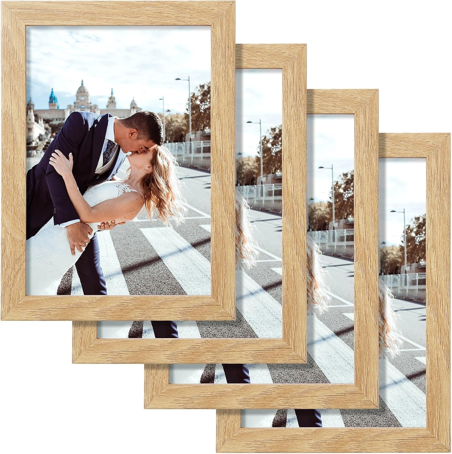 CERPXFF-5x7 Picture Frame Set of 4, Photo Frame with High Definition ...