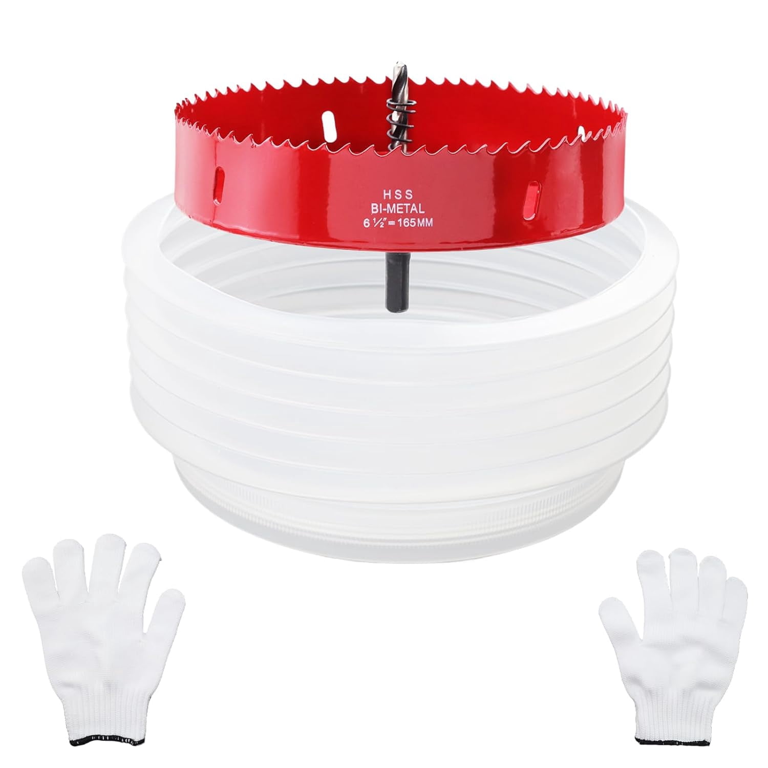 CERPXFF-6-1/2 Inch Hole Saw with 180mm Dust Bowl Catcher for Recessed ...