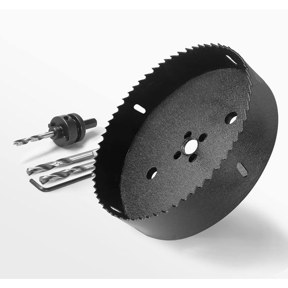 CERPXFF-6-1/8 Inch Hole Saw with 1/2" Hex Shank Quick Change Arbor, Bi ...