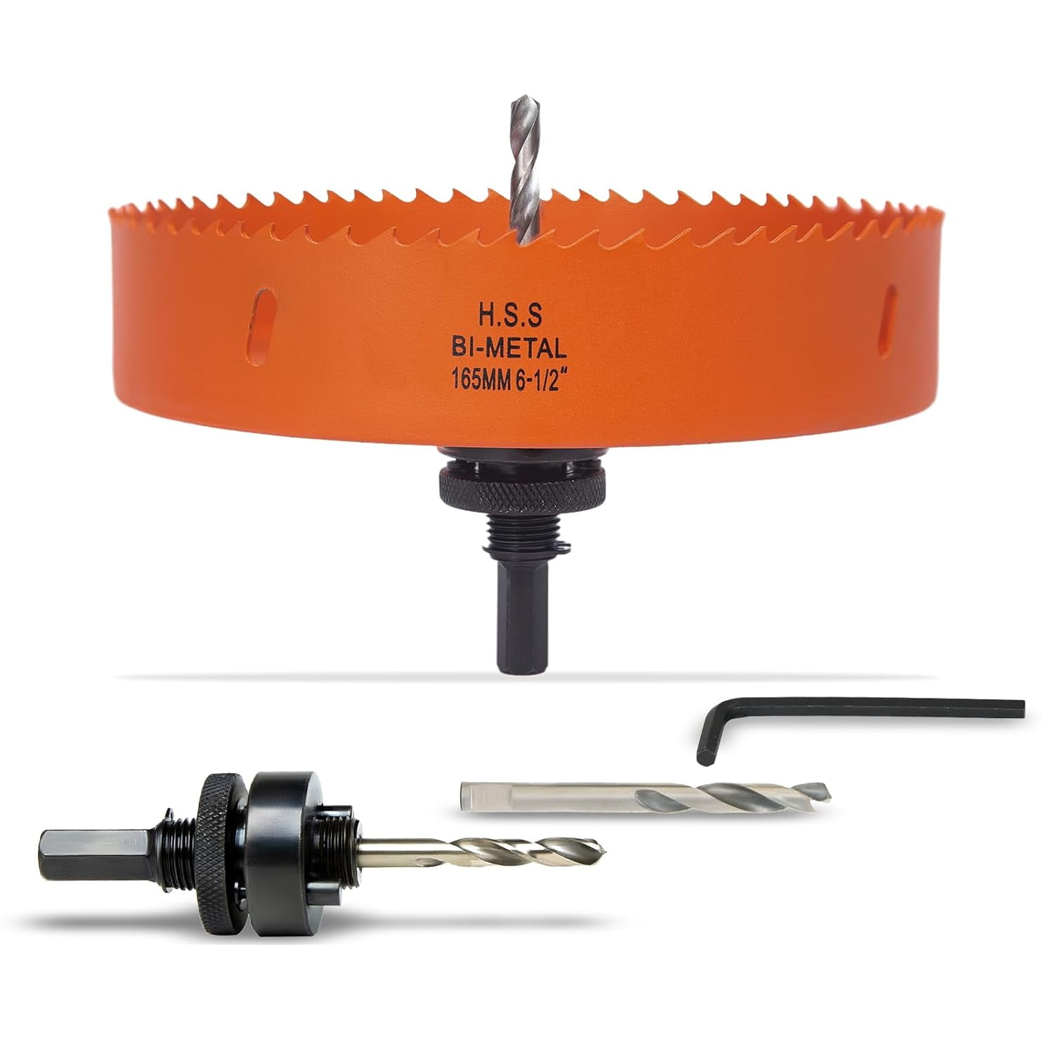 CERPXFF-6.5 Inch Hole Saw with Arbor for Metal Wood Plastic, 6-1/2 in ...
