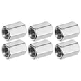CERPXFF-6-Pack M5 x 0.8-Pitch Hex Coupling Nuts, 12mm/0.47" Length 304 ...