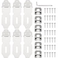 CERPXFF-6 Pcs Stainless Steel Padlock Hasp, 2.9 Inch Lock Hasp Latch ...
