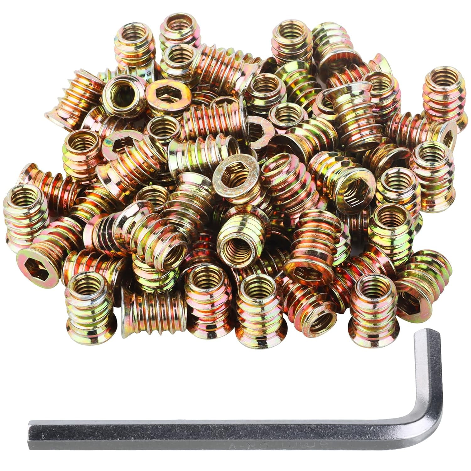 CERPXFF-60PCS 1/4-20 Threaded Inserts for Wood *15mm, Exceptional ...