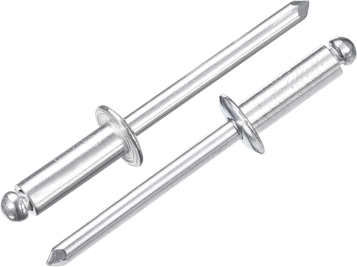 CERPXFF-60Pcs 3/16"x1/2" Aluminum Dome-Head Blind Rivets, Open-End Type ...