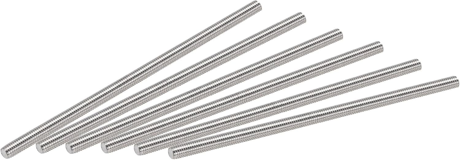CERPXFF-6Pcs M5 x 120mm Fully Threaded Rod 304 Stainless Steel Right ...