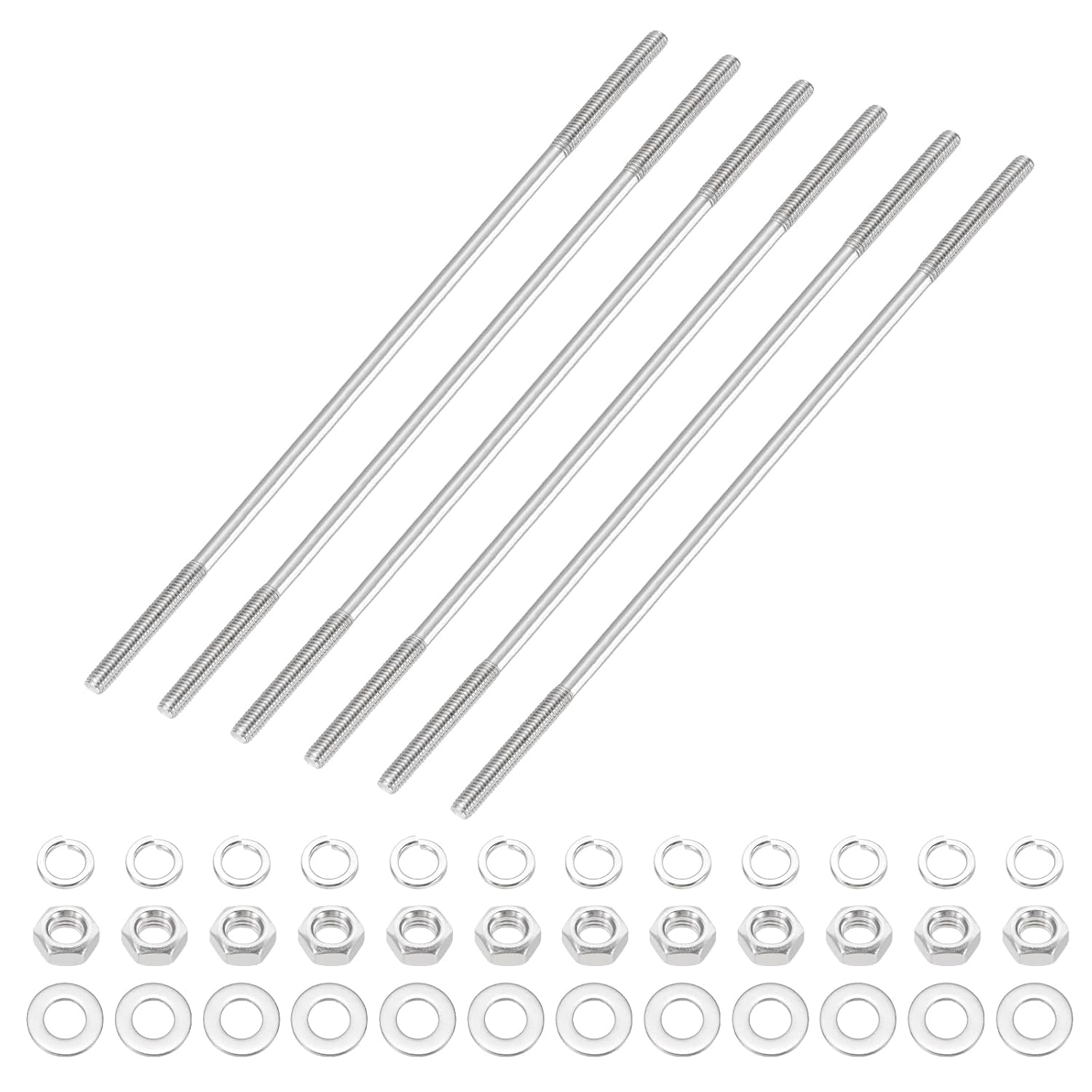 CERPXFF-6Set M3x140mm Double Ended Stud Screws, 304 Stainless Steel ...