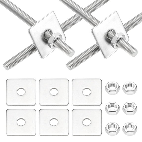 CERPXFF-6Set M4x65mm Fully Threaded Rod, 304 Stainless Steel Threaded ...