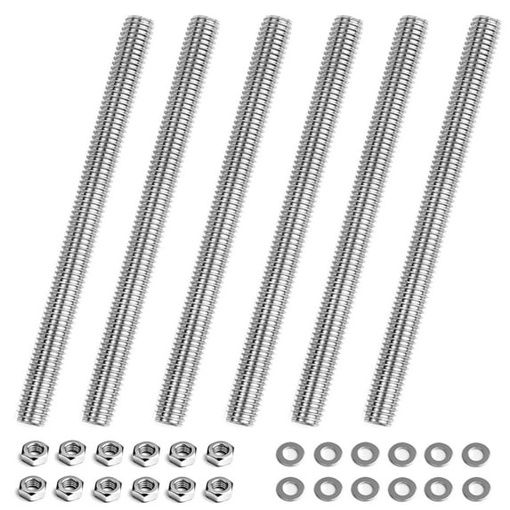 CERPXFF-6pcs M8 x 100mm Fully Threaded Rod, M8-1.25mm Thread Pitch,304 ...