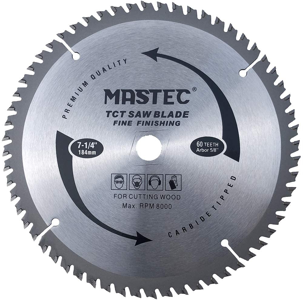 CERPXFF-7-1/4 Inch Circular Saw Blade 60 Tooth ATB Anti Kickback ...