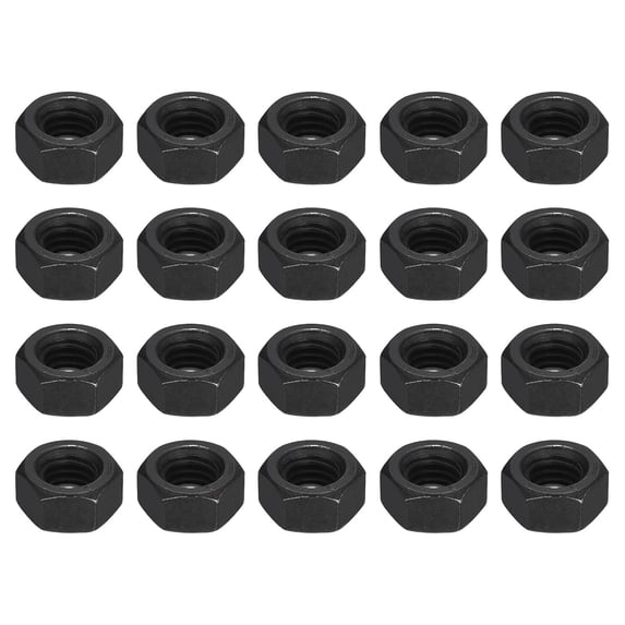 CERPXFF-7/16-14 UNC Hex Nuts, Carbon Steel Grade 8.8 Black Oxide ...