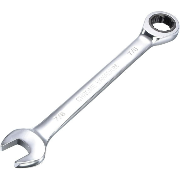 CERPXFF-7/8 Inch Ratcheting Combination Wrench SAE 72 Teeth 12 Point ...