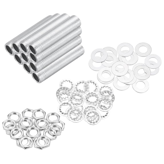 CERPXFF-70Pcs 0.8" Lamp Pipe Kit with Nuts Washers 1/8IP Thread ...
