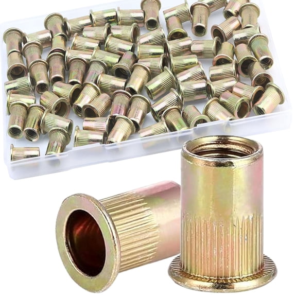 CERPXFF-70Pcs M8 Rivet Nuts, Metric Zinc Plated Finish Carbon Steel ...
