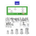 CERPXFF-75Pcs Rivet Nuts, #6-32, #8-32, #10-24, #10-32, 1/4"-20 ...