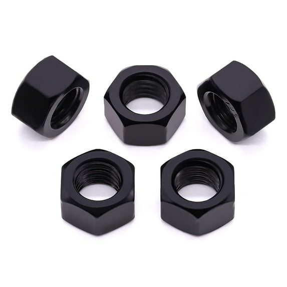 CERPXFF-#8-32 Black Hex Nuts, 304 Stainless Steel 18-8, Hexagon Head ...