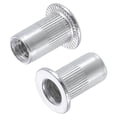 CERPXFF-#8-32 Rivet Nuts Aluminium Alloy Knurled Flat Head Threaded ...