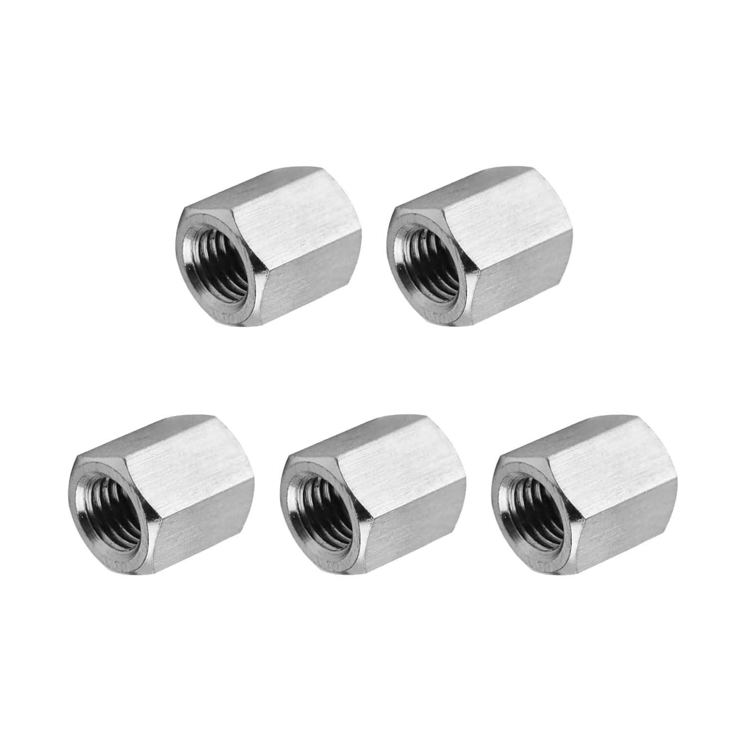 CERPXFF-8#-32 UNC 304 Stainless Steel Hex Coupling Nuts, 5 Pcs 6mm / 0. ...