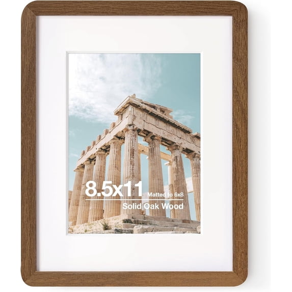 CERPXFF-8.5 by 11 Picture Frame | Solid Oak Wood 8.5x11 Frame | 8 1/2 x ...