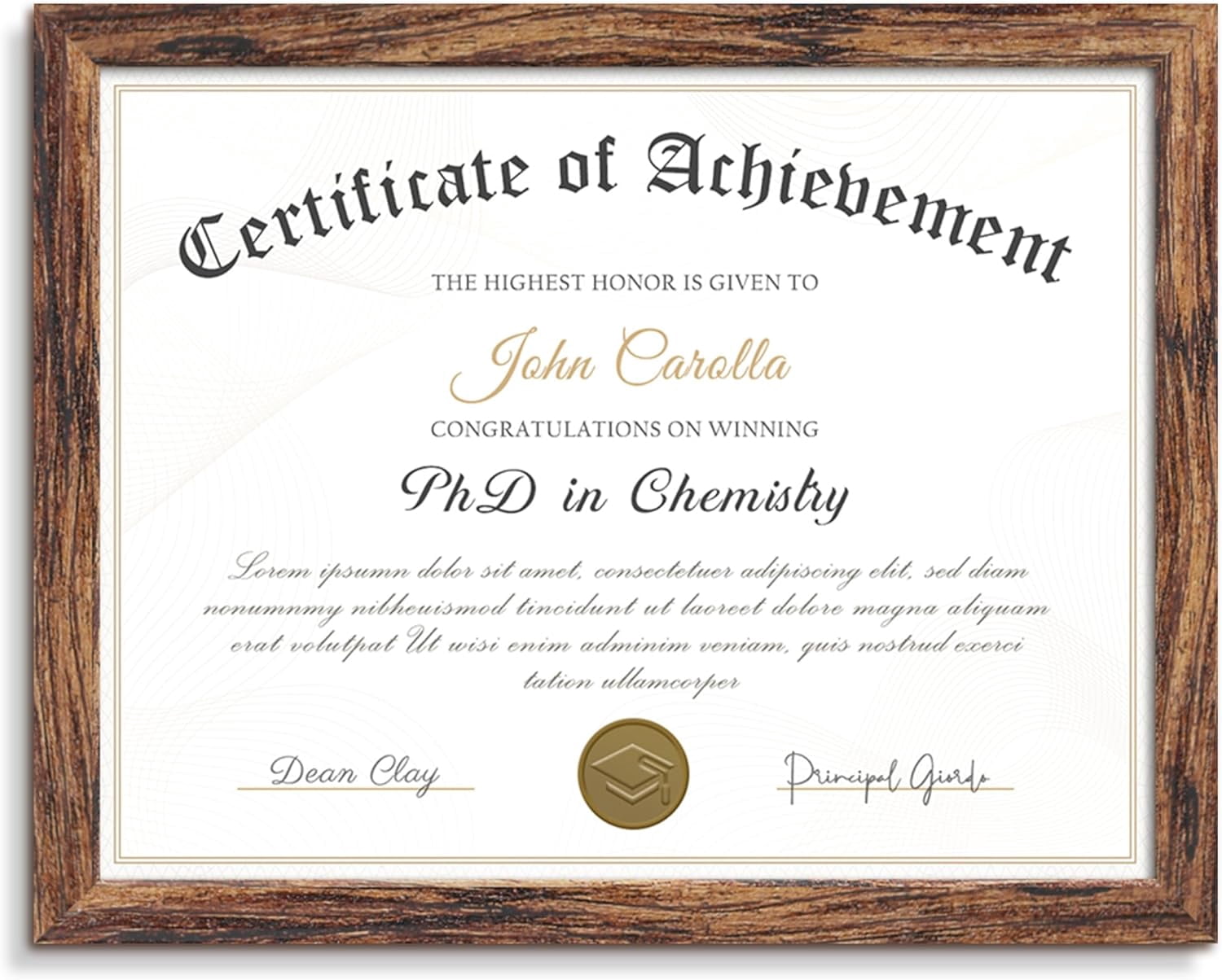 CERPXFF-8.5 by 11 Picture Frame Certificate Document Frame with Clear ...