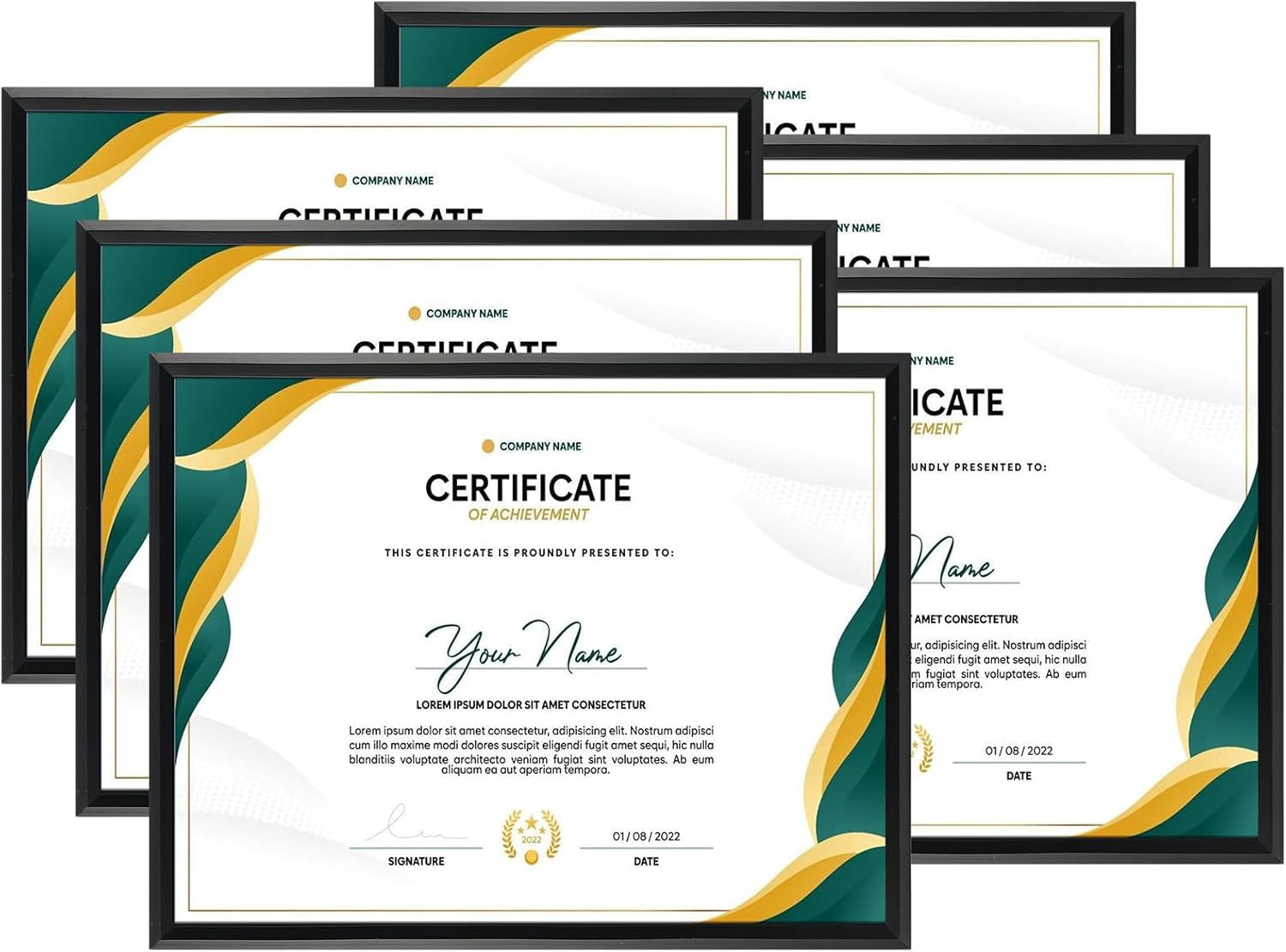 CERPXFF-8.5 x 11 Picture Frame Set of 6, 8.5 by 11 Picture Frames Bulk ...