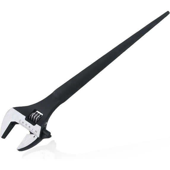 CERPXFF-8-Inch Adjustable Spud Wrench Black Oxide Construction Wrench ...