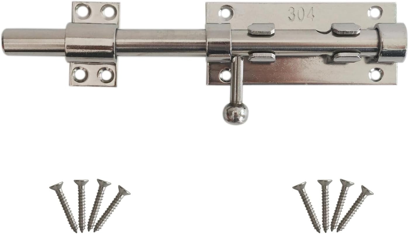 CERPXFF-8 Inch Thick Slide Barrel Door Bolt Latch Heavy Duty Gate Lock ...