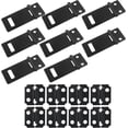 CERPXFF-8 Pack 2 Inch Black Hasp Latch, Safety Padlock Hasp Door Slide ...
