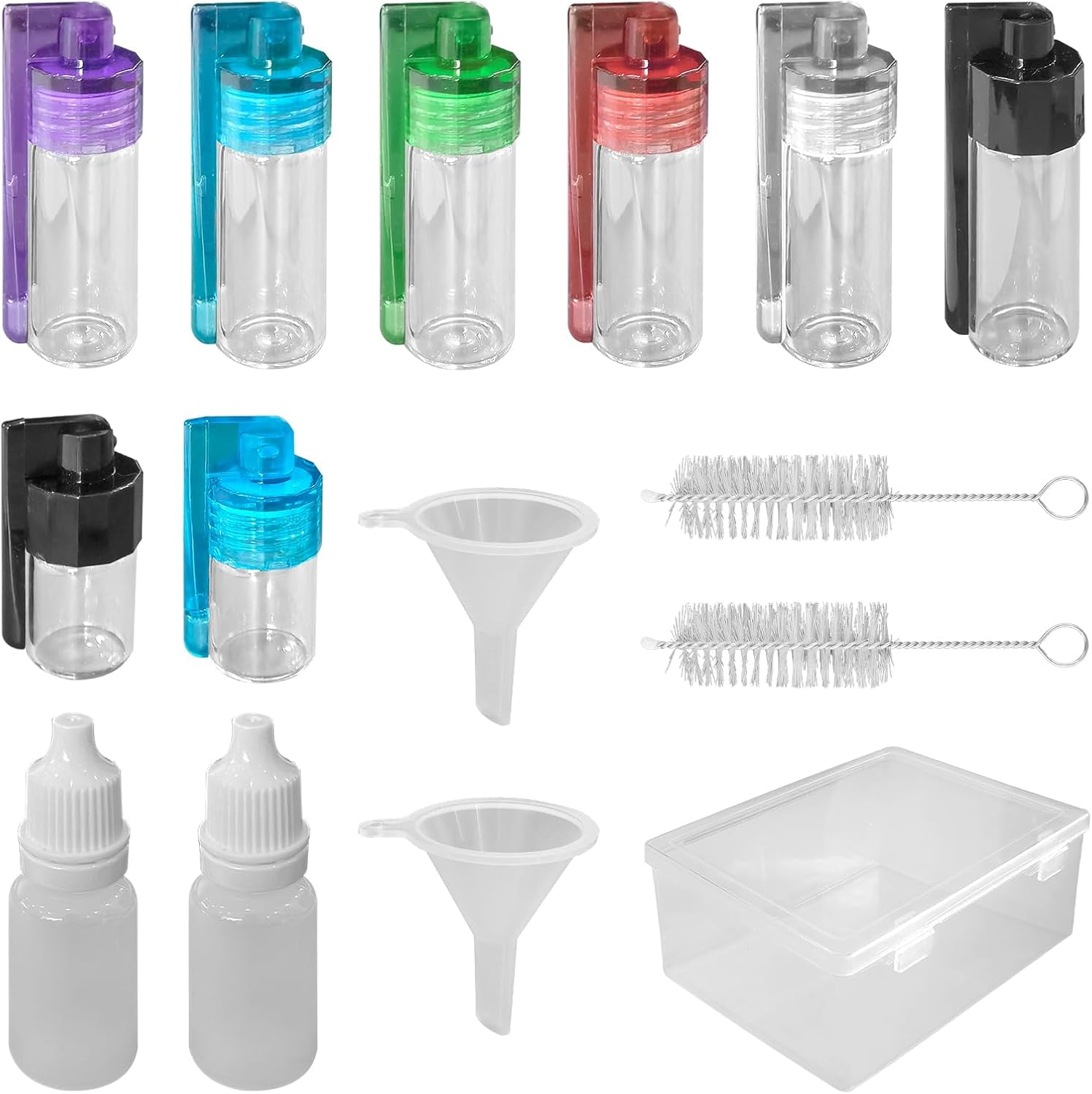 CERPXFF-8 Pcs Spice Containers with Spoon and 2 Mini Seasoning Bottles ...