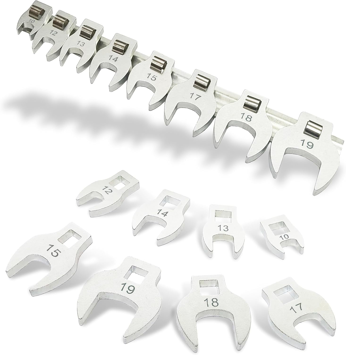 CERPXFF-8-Piece Crowfoot Wrench Set (Metric/mm) Crows Foot, Ideal for ...
