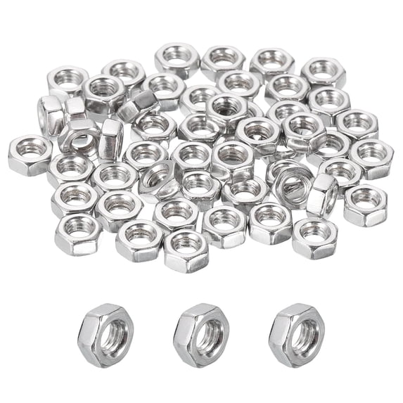 CERPXFF-80 Pcs M4x0.7mm Hex Nuts, 316 Stainless Steel Metric Coarse ...