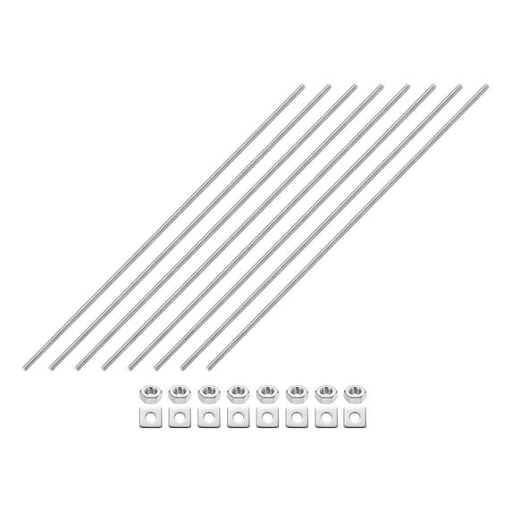 CERPXFF-8Pcs Fully Threaded Rod, M4-0.7 Thread Pitch 250mm Length ...