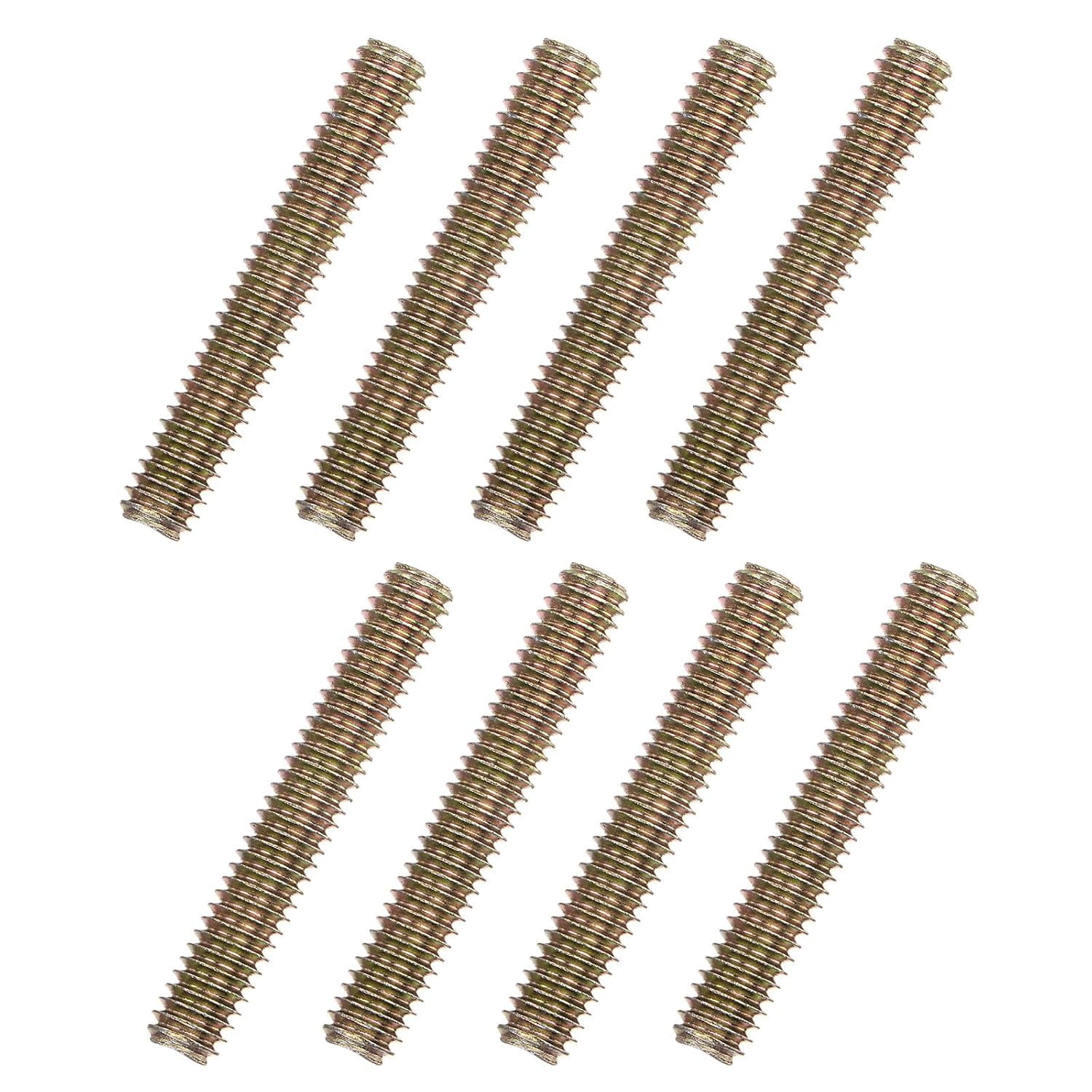 CERPXFF-8pcs Color Zinc Fully All Threaded Rod 5/16"-18, 2" Length ...