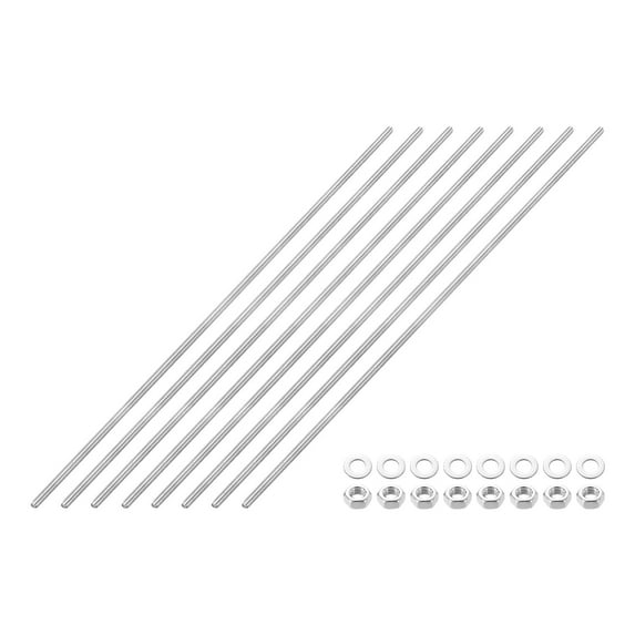 CERPXFF-8pcs Fully Threaded Rod, M3 x 200mm Stainless Steel Right Hand ...