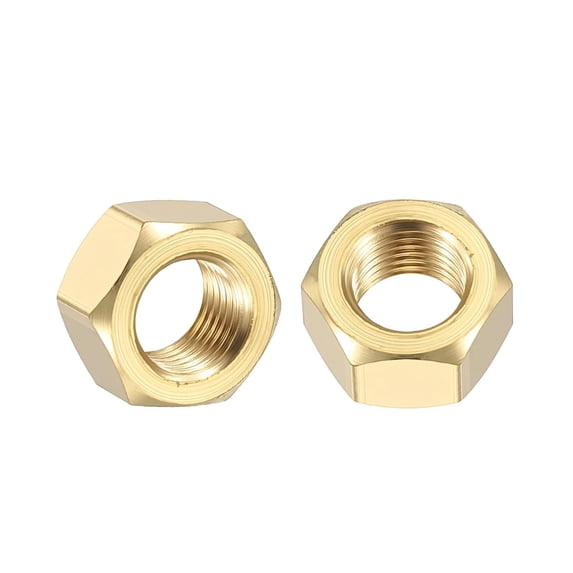 CERPXFF-8pcs Hex Nuts - [3/8"-24] Brass Hardware Nuts, Yellow - Walmart.com