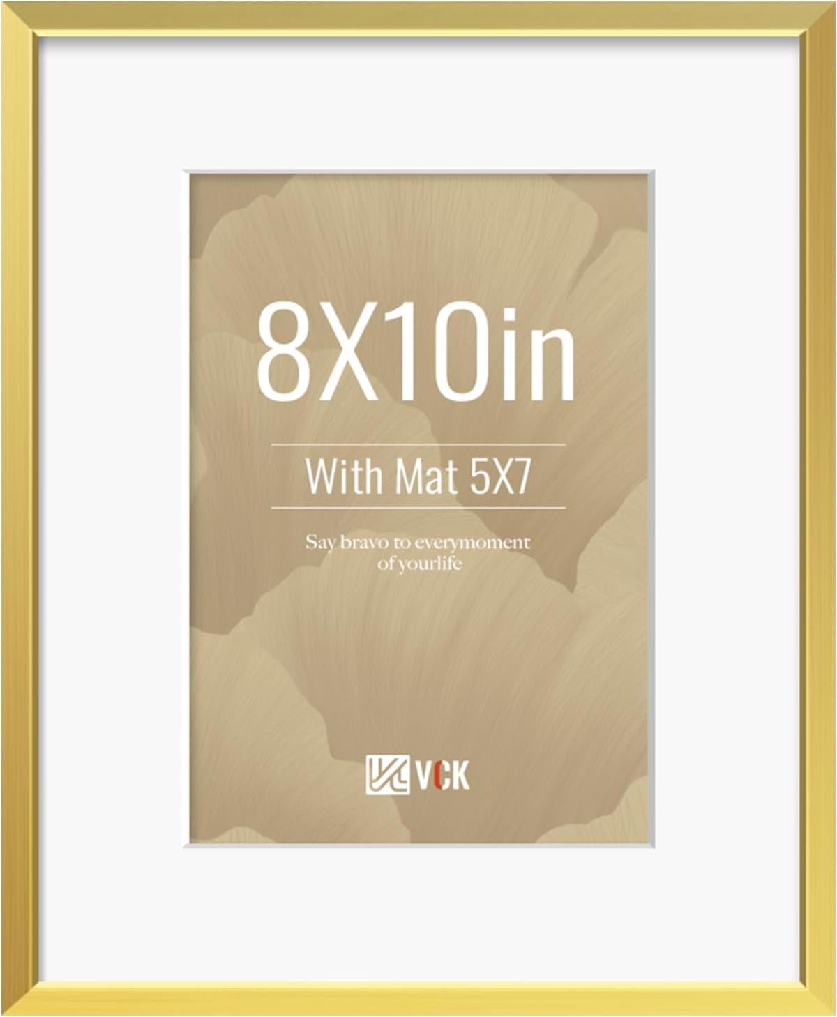 CERPXFF-8x10 Picture Frame Gold, High-End Aluminum Metal Poster Frame ...