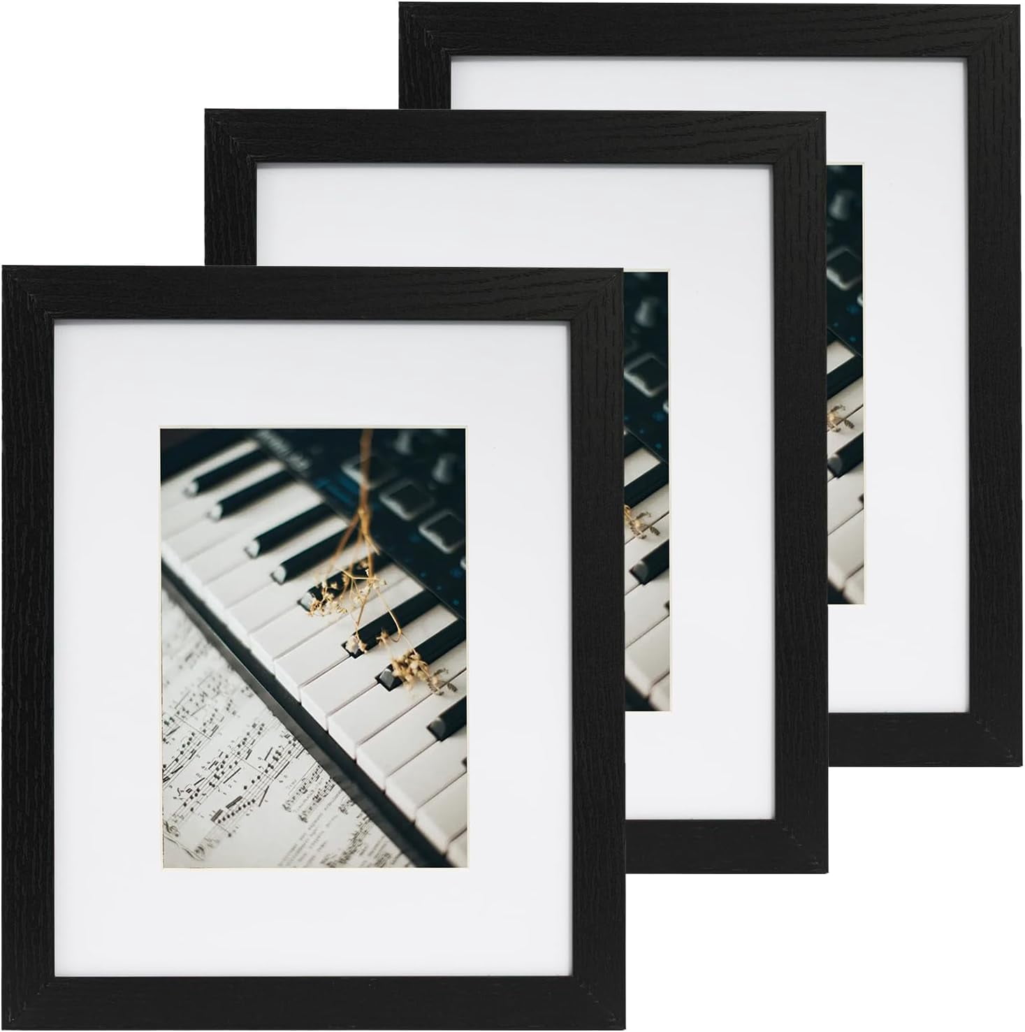CERPXFF-8x10 Picture Frame Set of 3, Photo Frame Display 5x7 Pictures ...