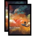 CERPXFF-8x11 Picture Frame Set of 2, Black Frames for 8 x 11 Inch Photo ...