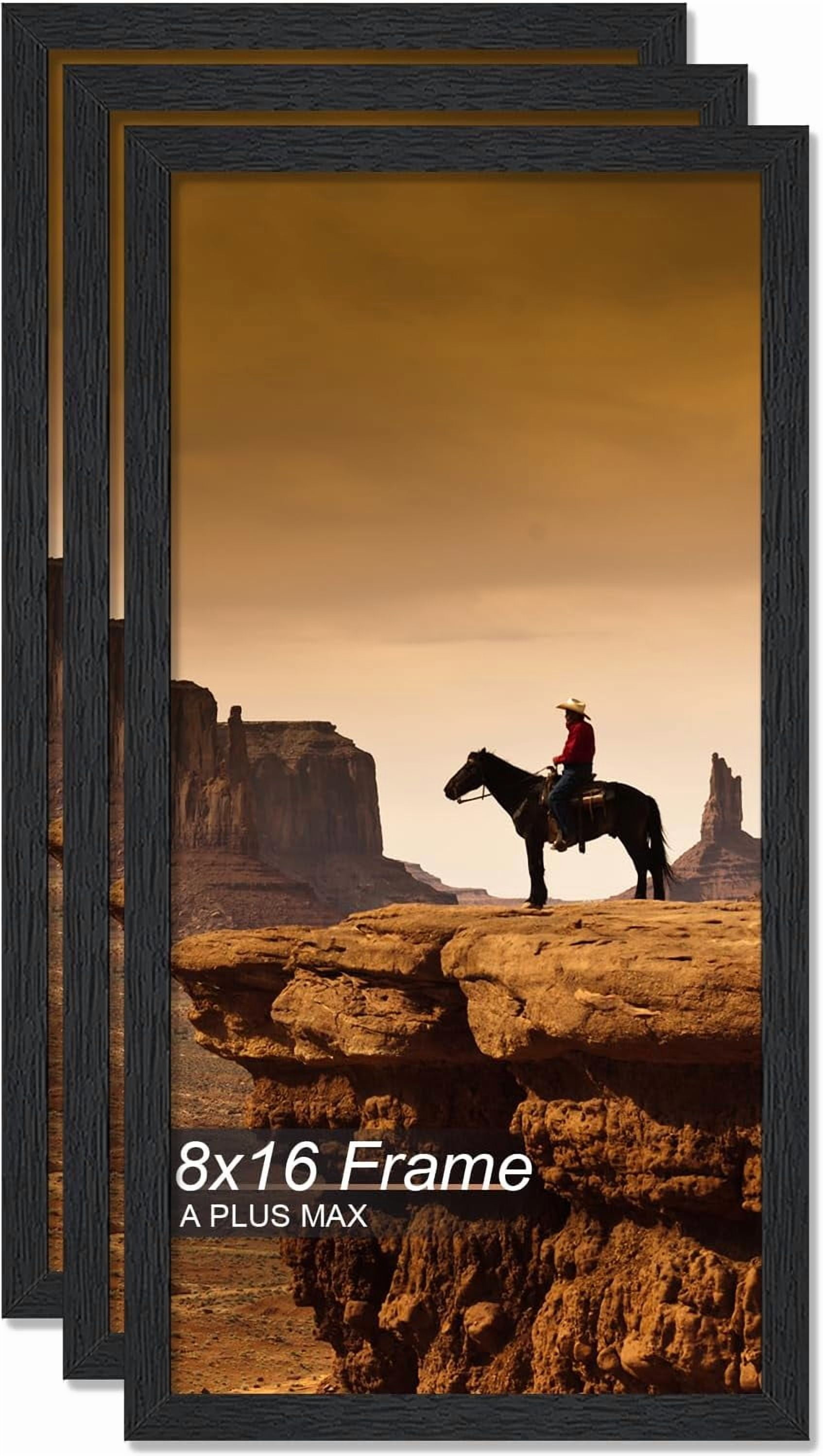 CERPXFF-8x16 Picture Frame Set of 3, Black Engineered Wood Frame for 8 ...