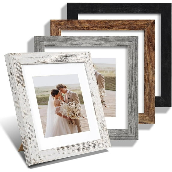 CERPXFF-8x8 Picture Frame Set of 4, Made of Glass and Multicolour ...