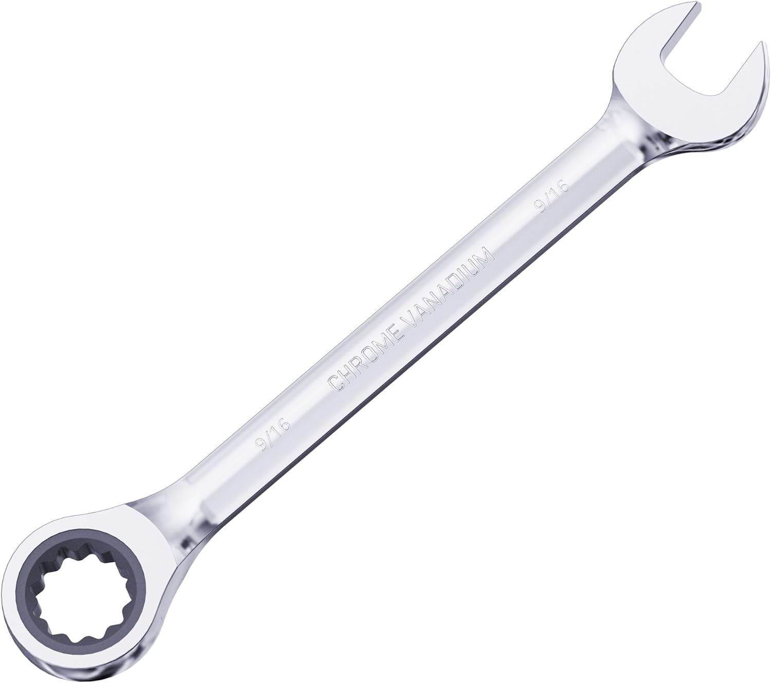CERPXFF-9/16 Inch Ratcheting Combination Wrench SAE 72 Teeth 12 Point ...