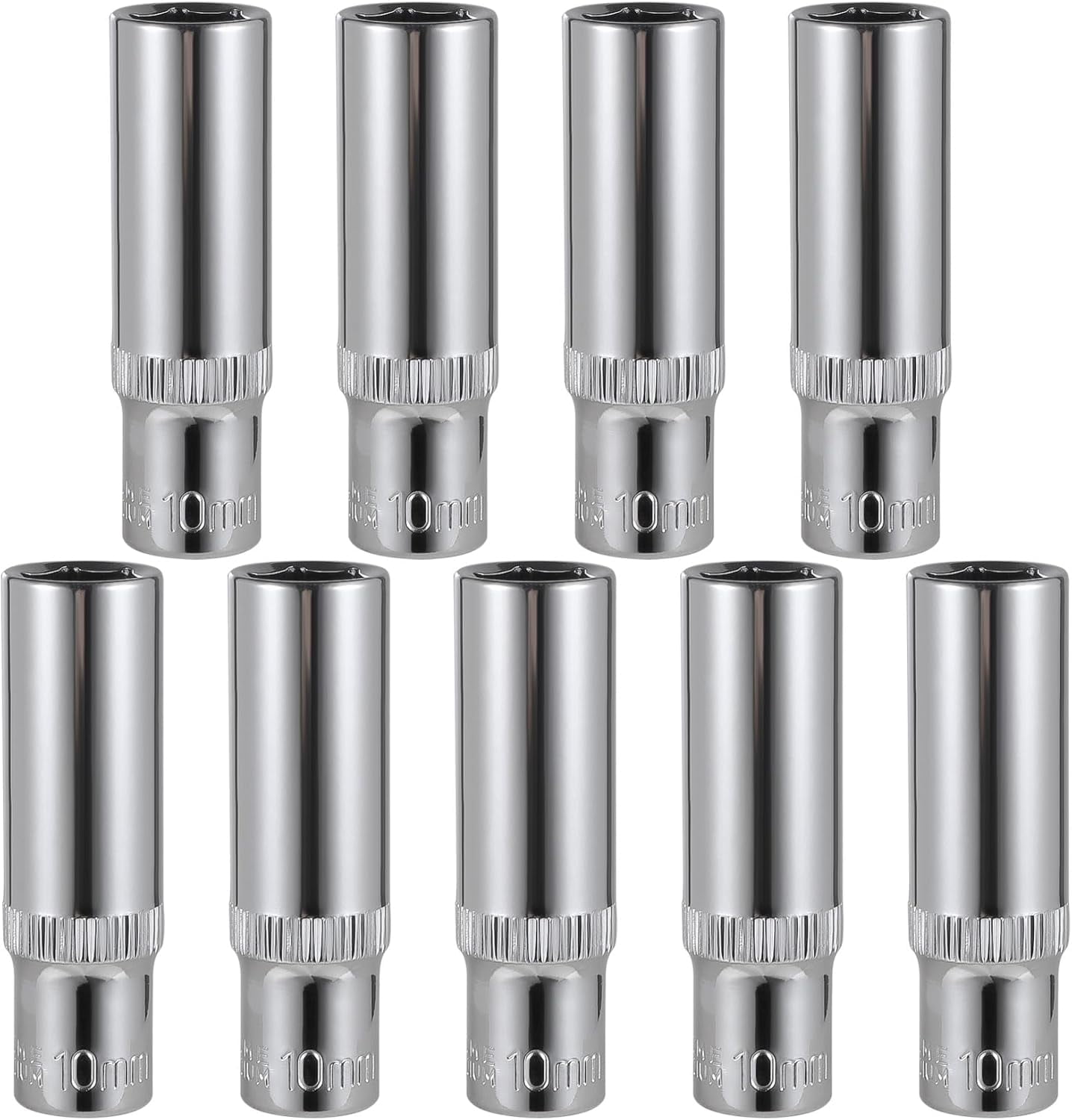 CERPXFF-9-Piece 10mm Deep Sockets, 1/4-Inch Drive, 6-Point, Corrosion ...